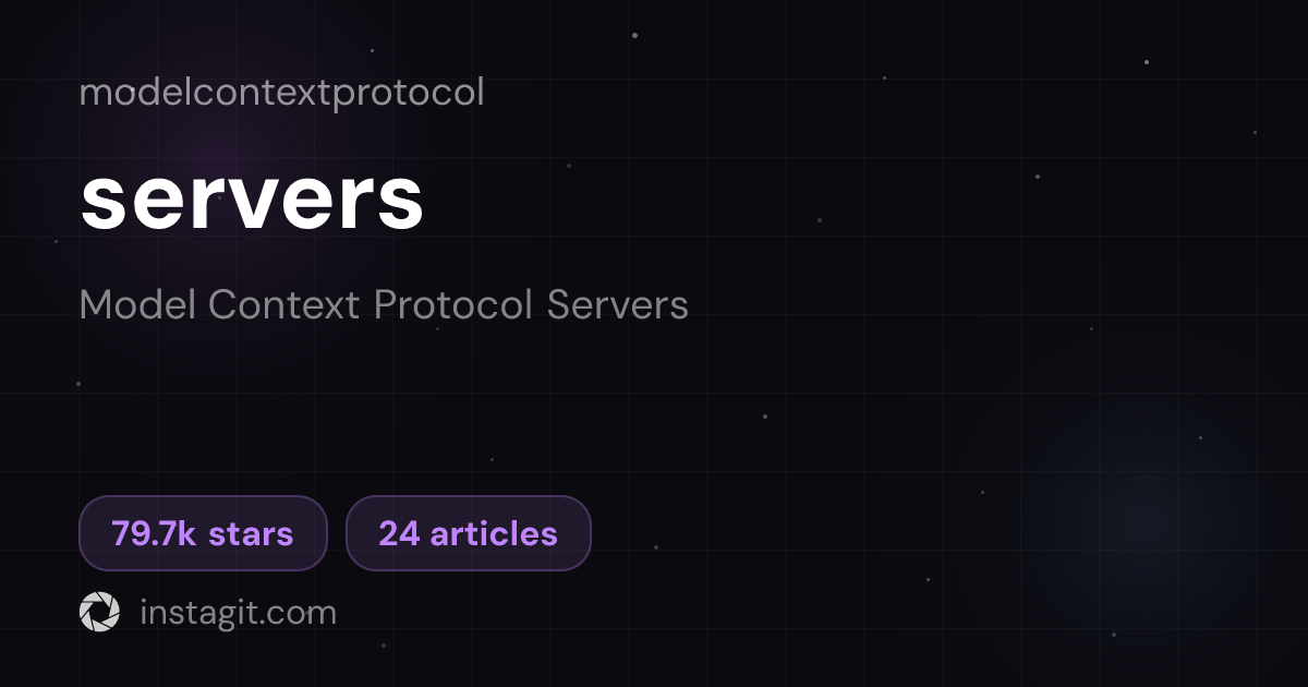 servers | Model Context Protocol | Knowledge Base | Instagit